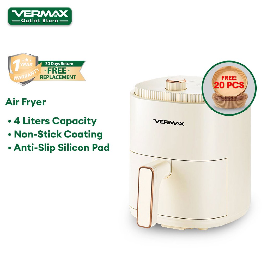 Vermax 4L Large Capacity Air fryer Oil-Free 360° Cycle Healthy ooking ...
