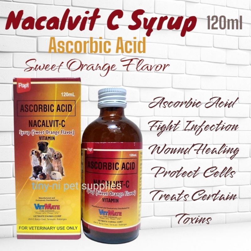 Nacalvit C Syrup for Pet Dog Cat|120ml Vitamin C | Shopee Philippines