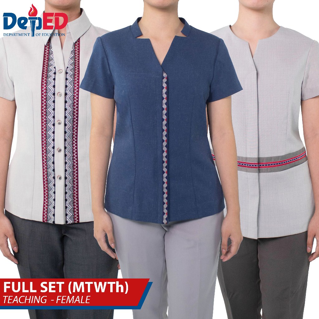 DepEd Female Teacher Uniform 2025 ORIGINAL, Upper & Pants w/ Complete ...