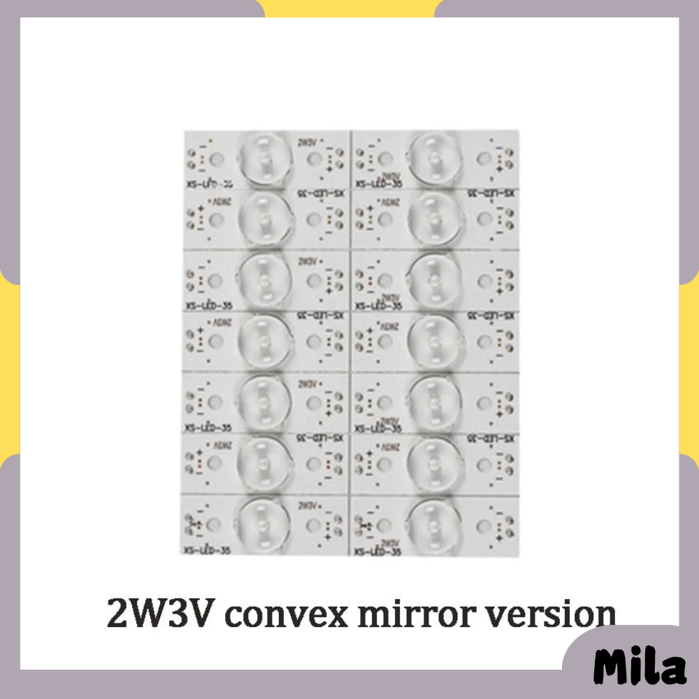 100Pcs Aluminum Substrate 3V Led Concave-Convex Mirror Strip Lamp Bead ...