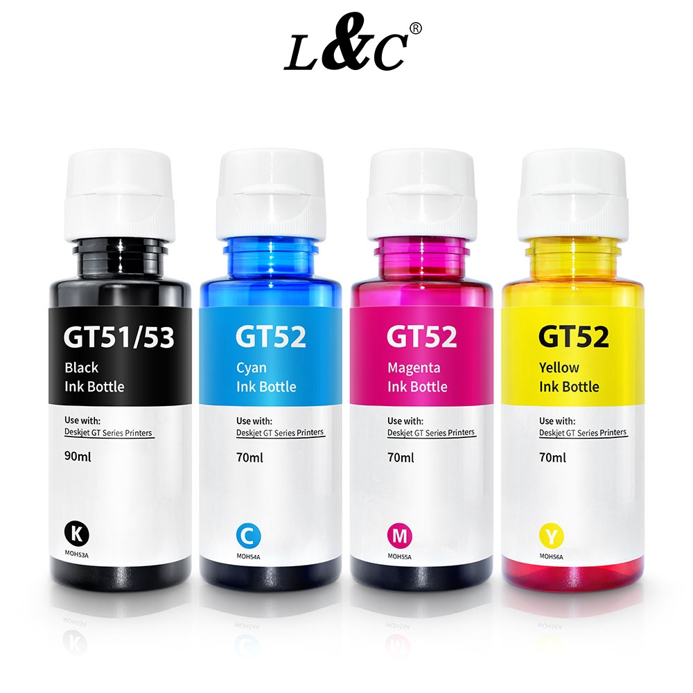 L&C Refill GT51 GT52 Ink Dye Ink For Hp Deskjet Printer 410 319 310 419 ...