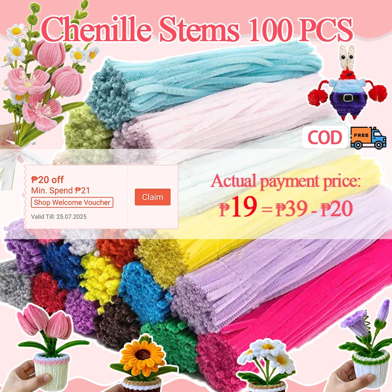 Fuzzy Wire Chenille stems Pipe Cleaner DIY Craft Materials Handicraft ...