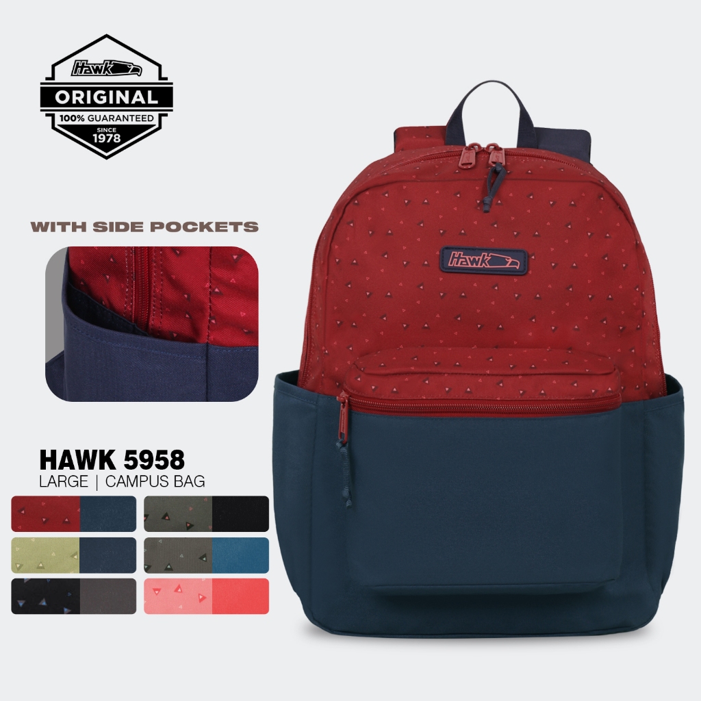 Hawk 5958 Backpack with Side Pocket | Shopee Philippines