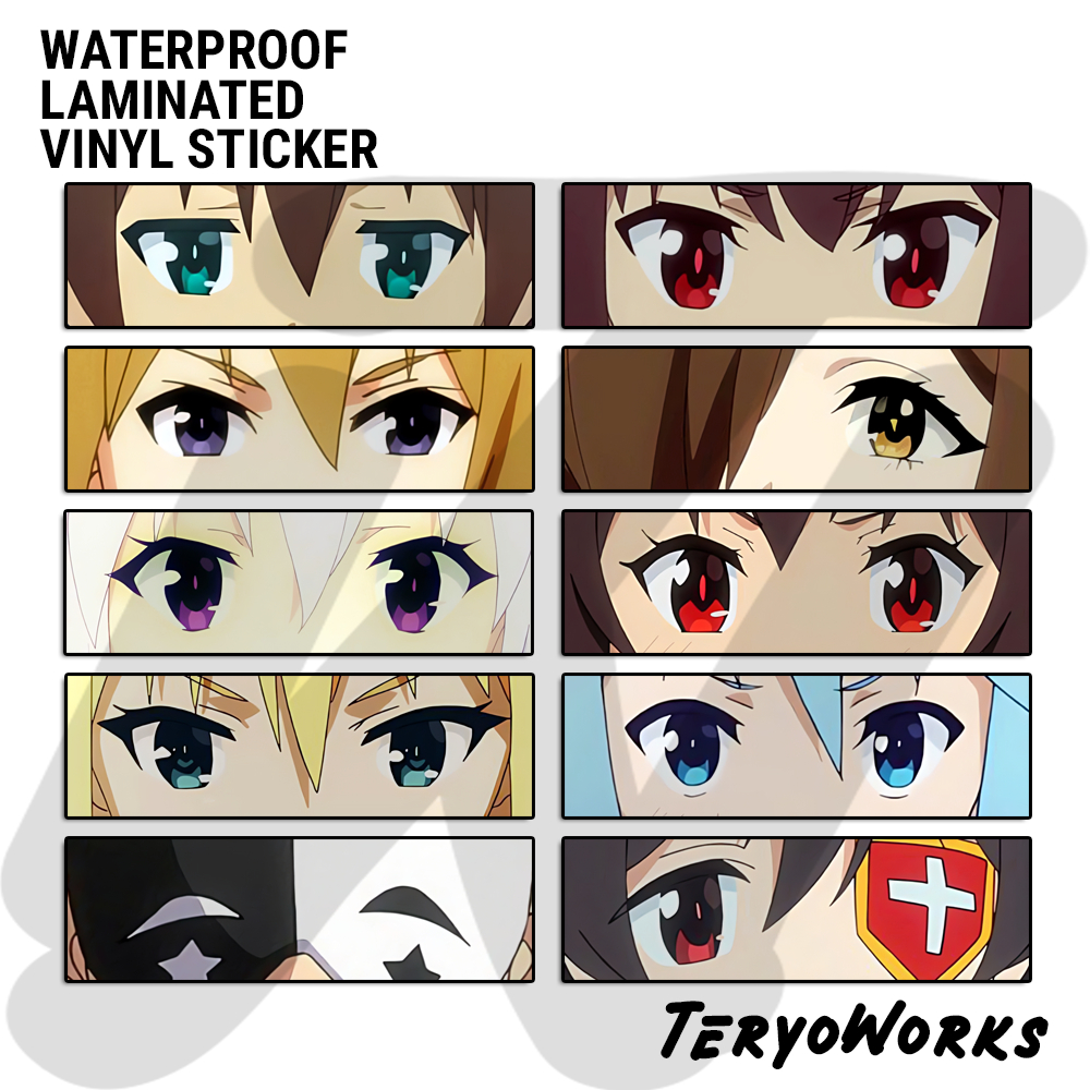 KonoSuba Eye Slap Sticker – Anime Vinyl Decal for Laptop, Phone ...
