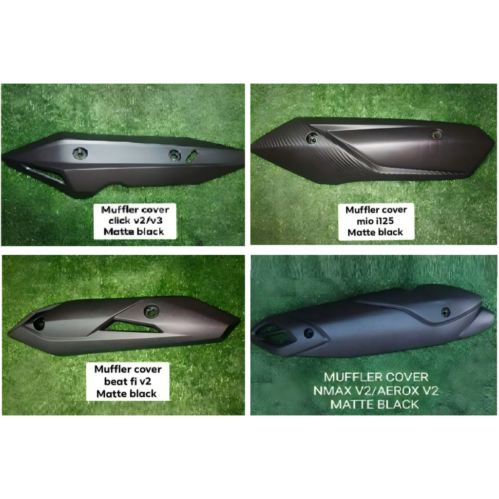 Muffler Cover (Matte Black) For Mio i 125/Beat Fi V2/Click V2/V3/Nmax ...