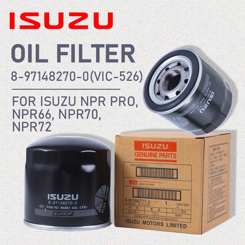 Japan ISUZU Oil Filter 8-97148270-0 for isuzu Elf 4HF1 4HL1 4HH1 4HE1 ...