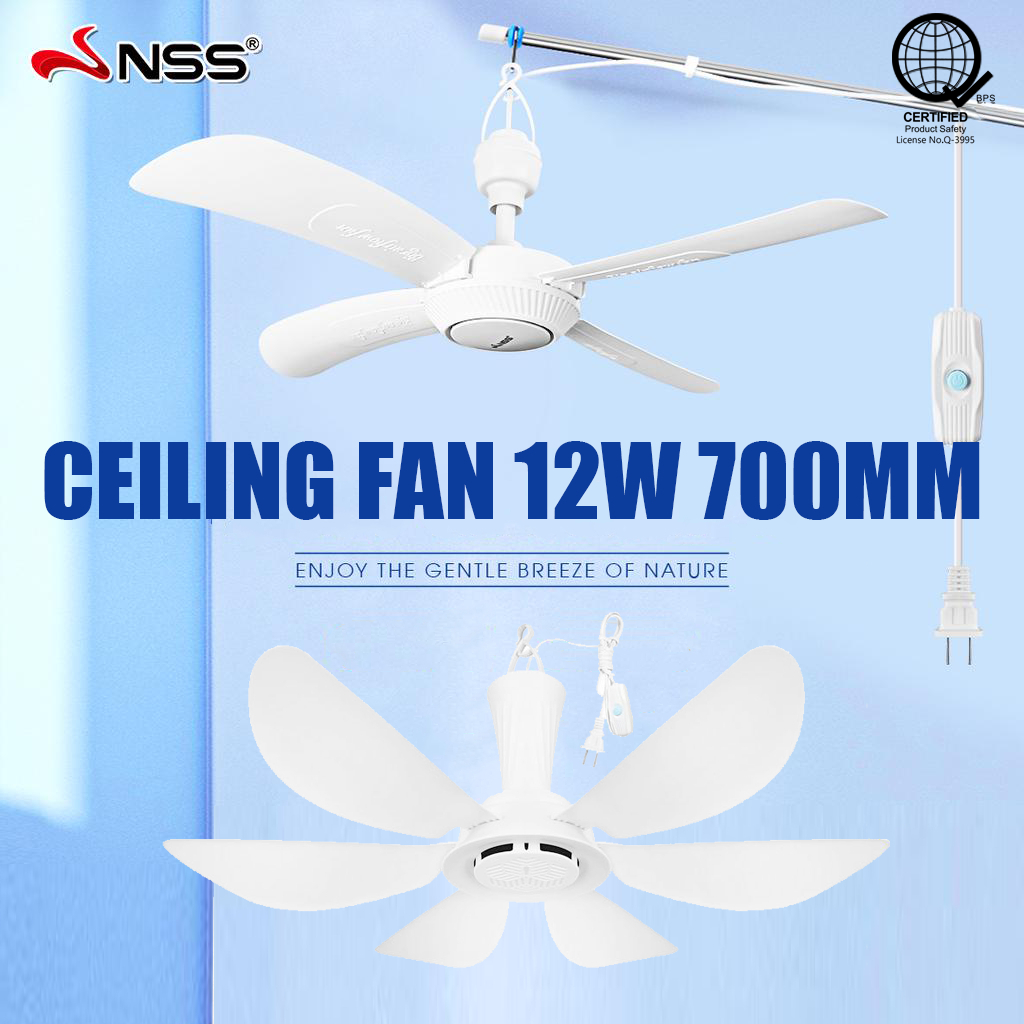NSS Portable Big Size Ceiling Fan Electric Fan With 4 Leafs 700MM ...
