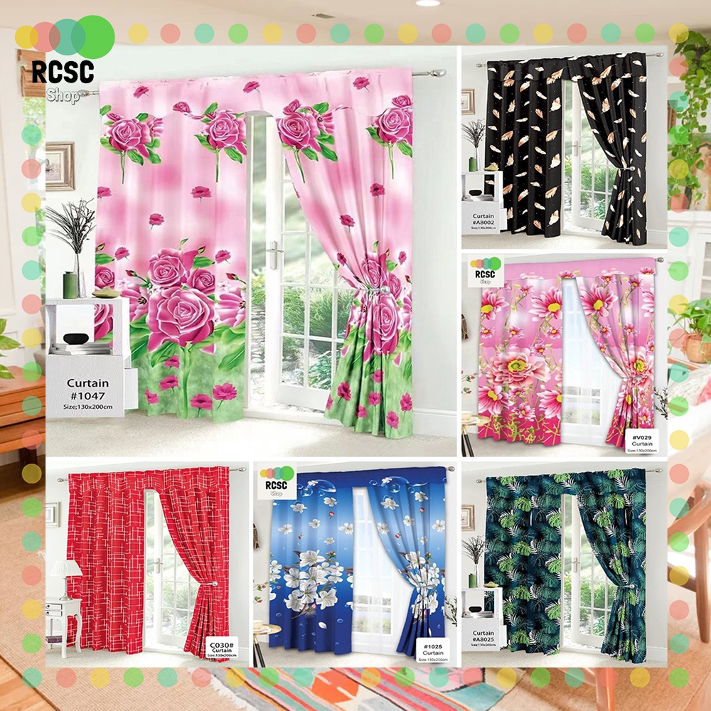 RCSC 2024 130x200cm 1pc Kurtina Classy Modern Curtain Sale For Window ...