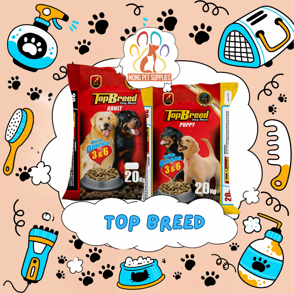 Top Breed Dog Food for Adult and Puppy 20kg | Shopee Philippines
