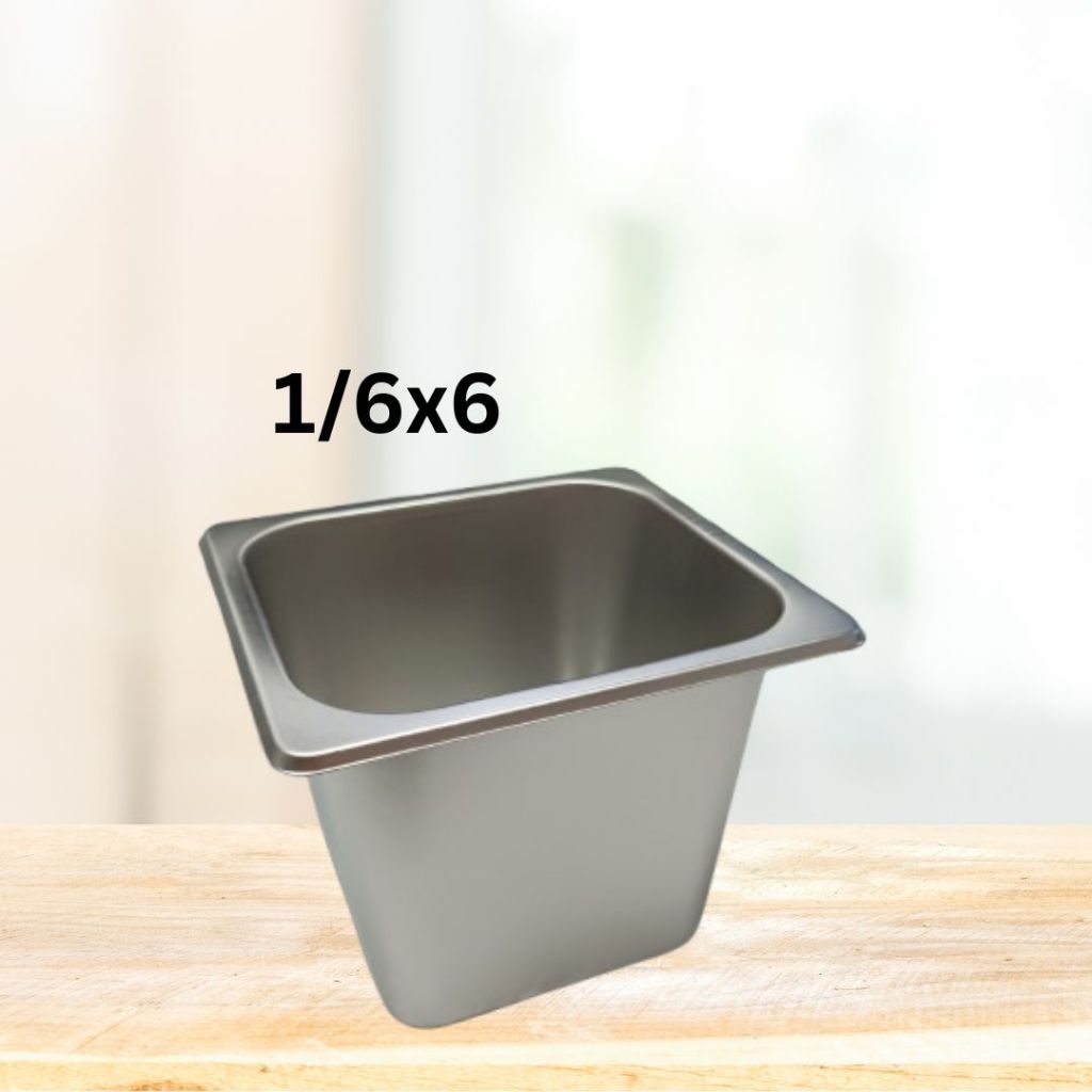 Food Pan 1/6x6 inches High Quality Stainless Steel for Baine Marie ...