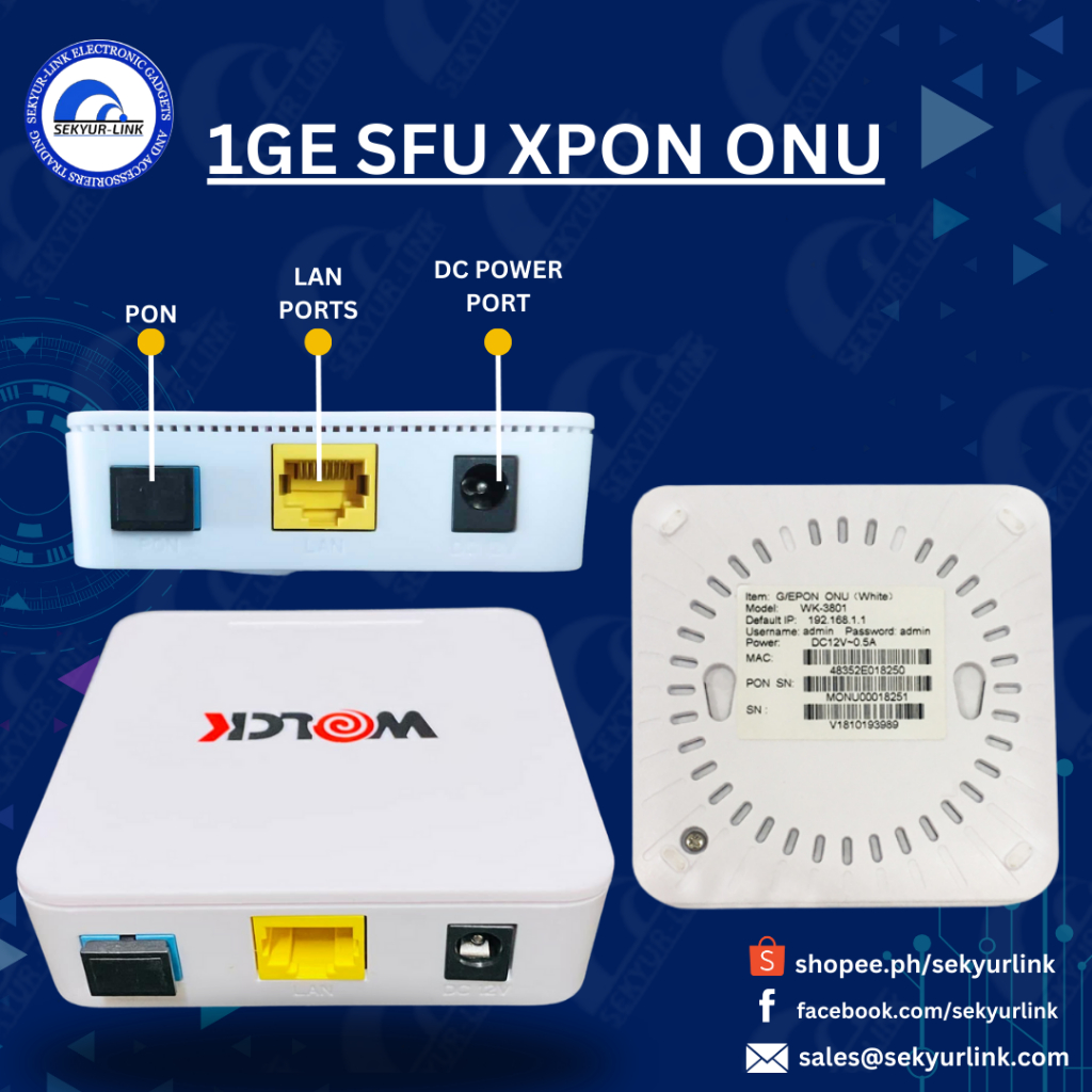 1GE SFU XPON ONU (OPTICAL NETWORK UNIT) | Shopee Philippines
