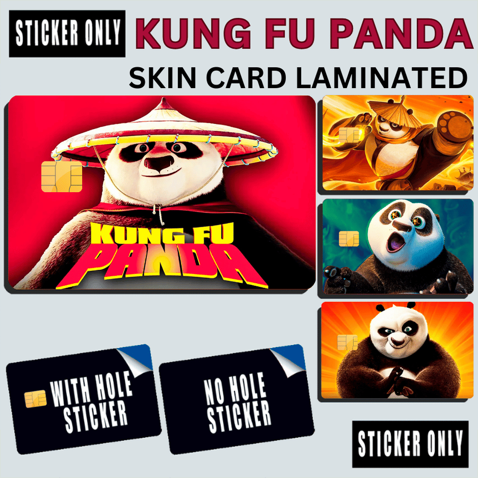 KUNG FU PANDA - STICKER SKIN CARD FOR ATM, CREDIT, DEBIT , BEEP CARD ...