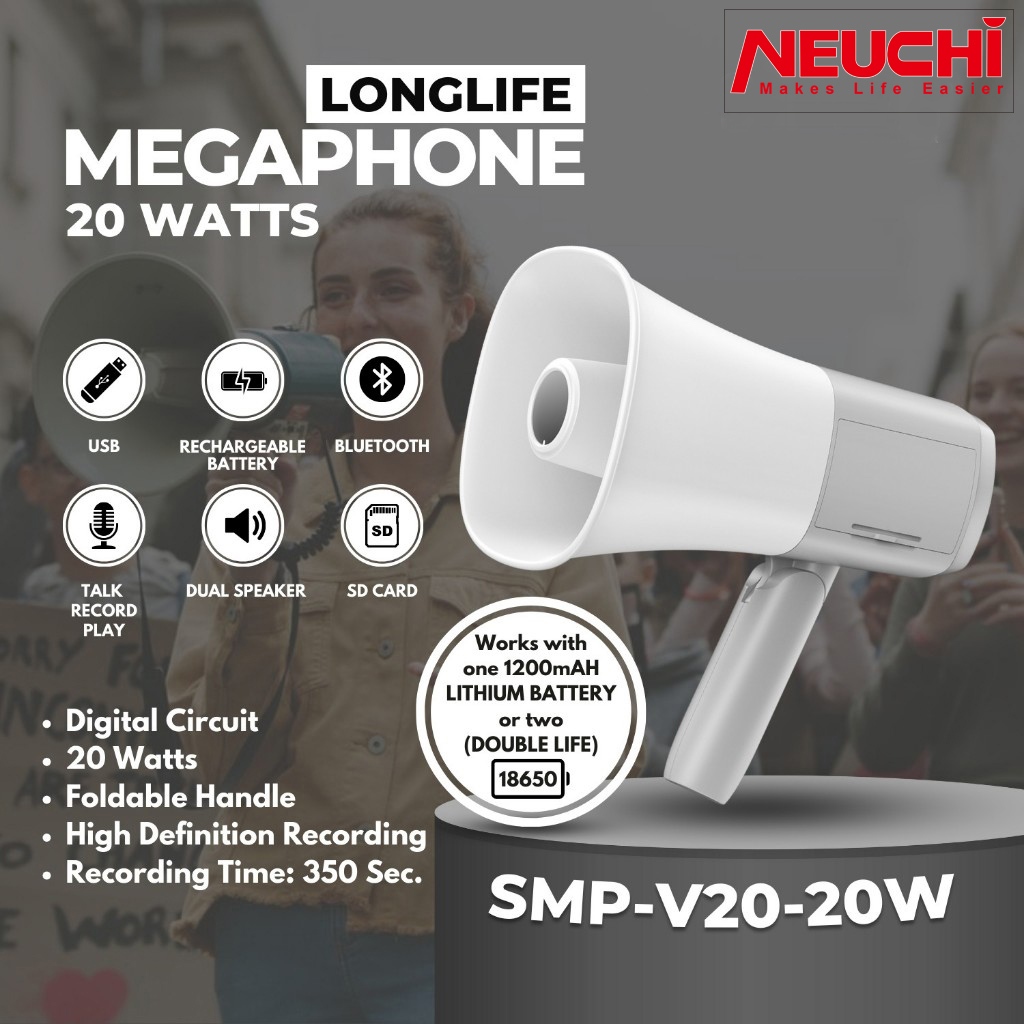 NEWpowerful multifunctional handheld megaphone with USB TF memory card ...