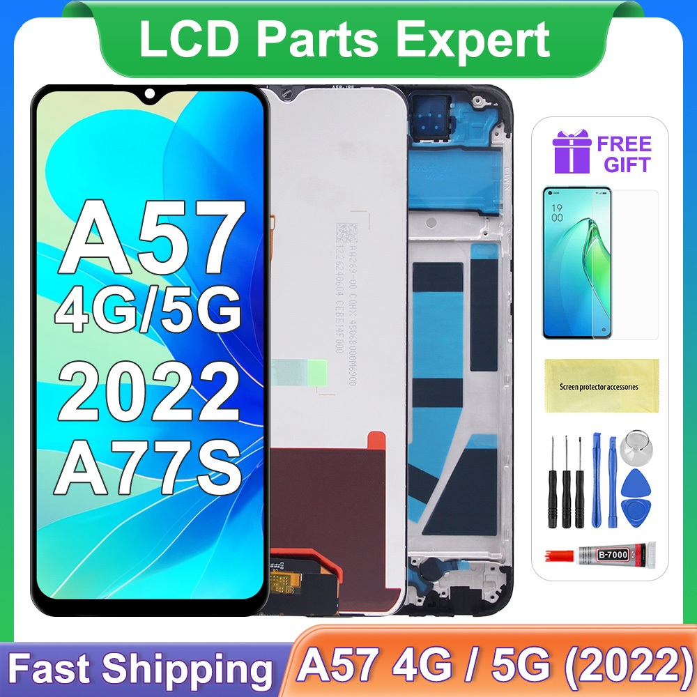 LCD with Frame For OPPO A17 A17K/A57 2022 4G 5G/A77S LCD Display Touch ...