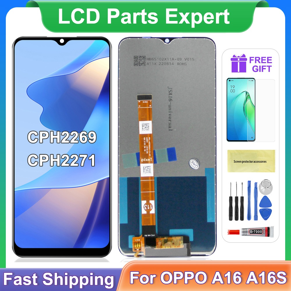 LCD with Frame For OPPO A16 A16S A16K LCD Display Touch Screen ...