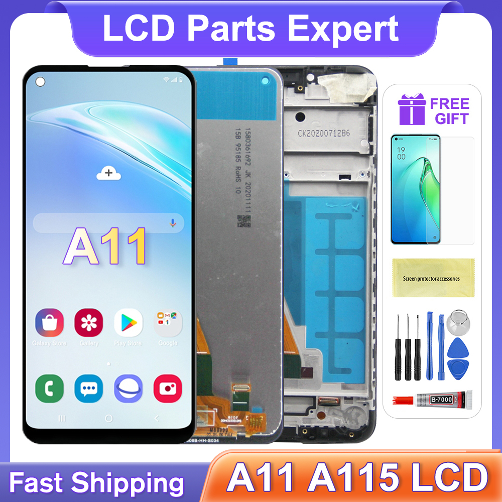 LCD For Samsung Galaxy A11 A115/M11 M115 LCD Touch Screen Display with Frame Replacement ...