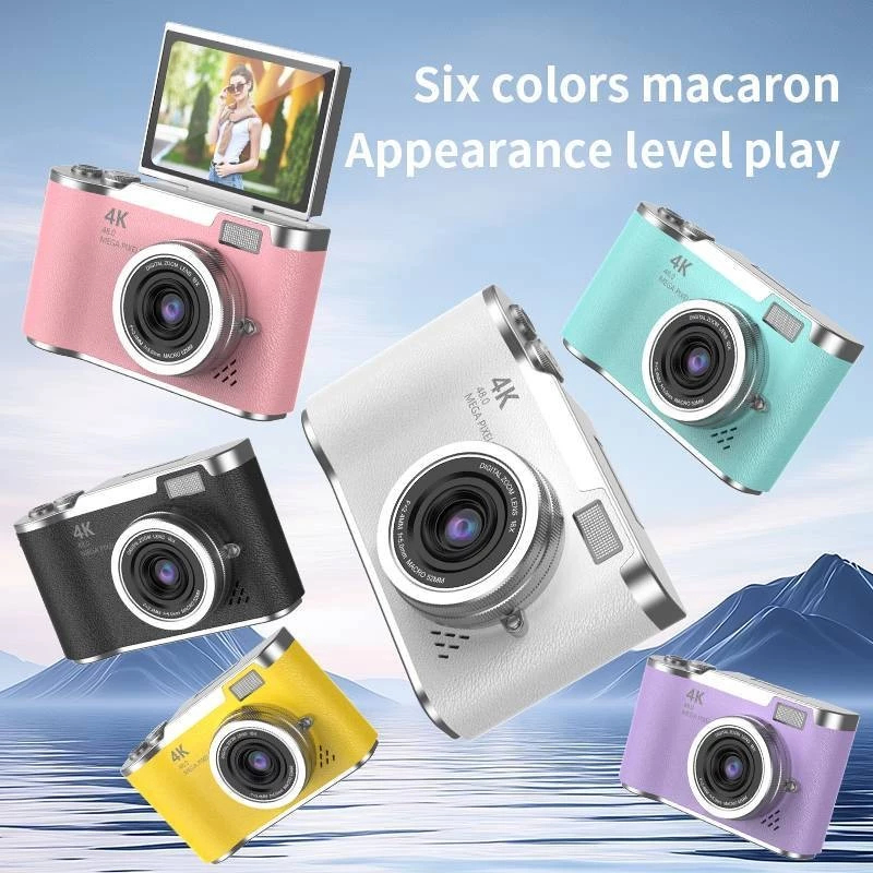 4K Digital Camera Rudy Selfie Retro 180° Flip Screen Built-in Flash ...