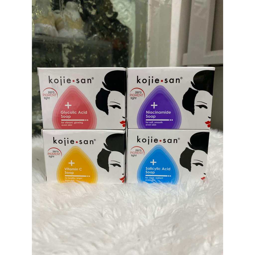 KOJIE SAN PLUS SOAP 100 GRAMS, NIACINAMIDE, GLYCOLIC ACID, VITAMIN C, SALICYLIC ACID | Shopee ...