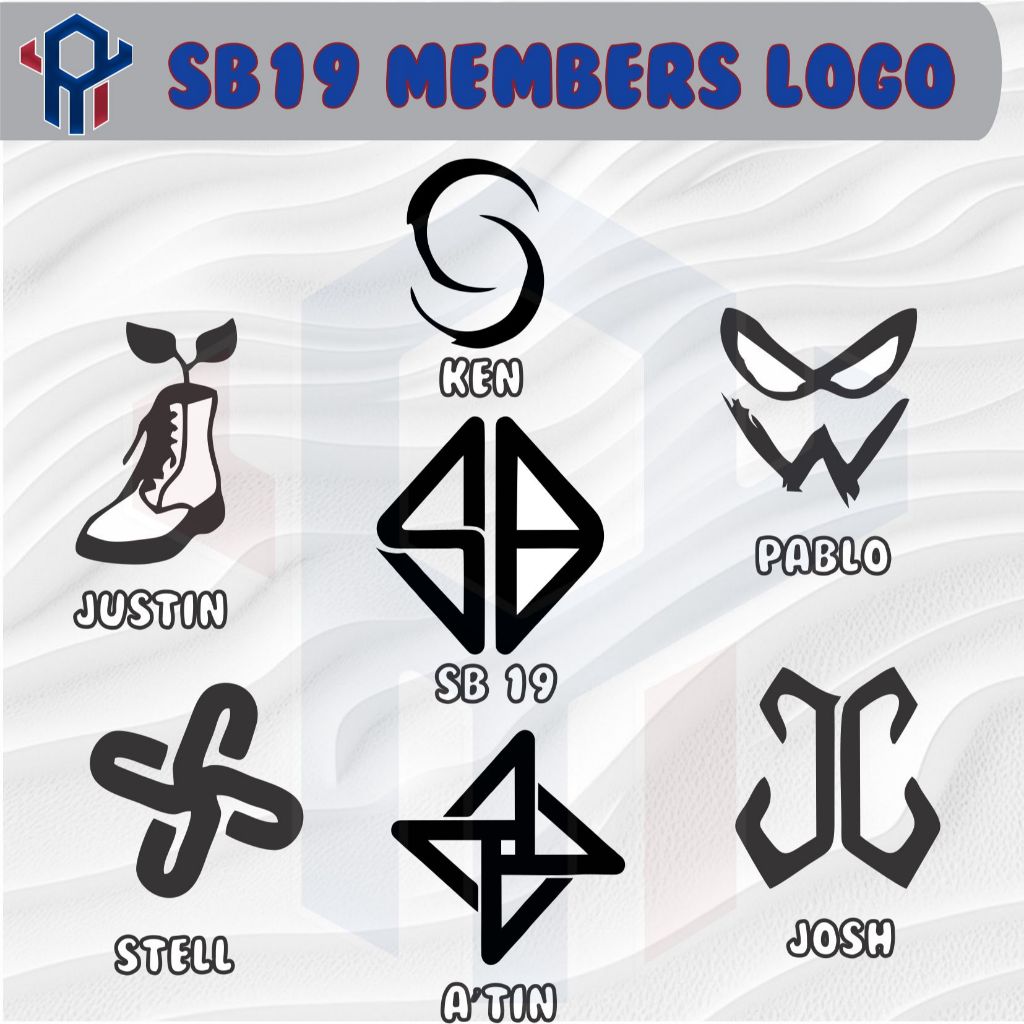 SB19 a'tin members MAHALIMA 3 inches logo machine-cut waterproof ...