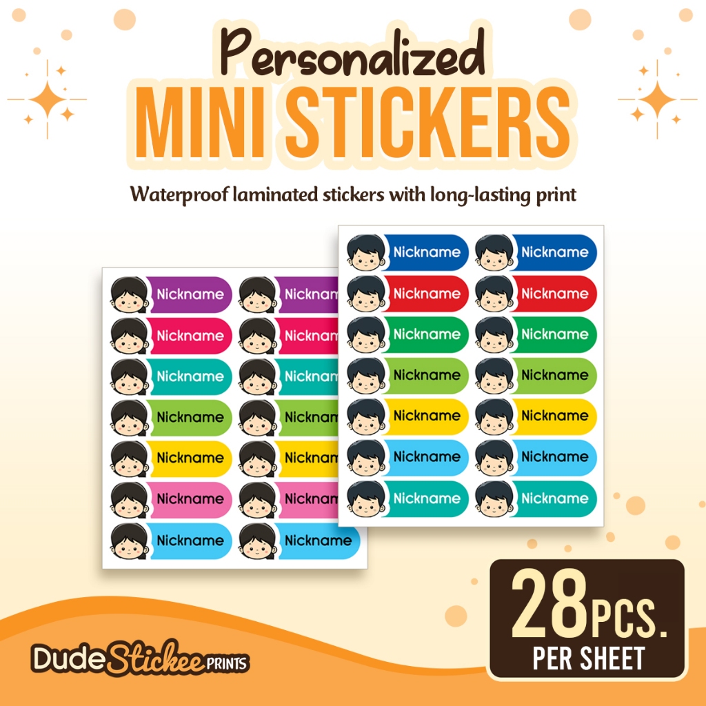 Personalized Mini Stickers (28pcs) | Shopee Philippines