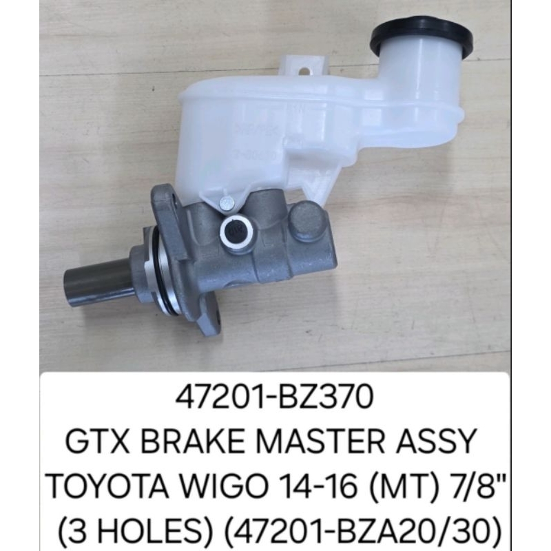 BRAKE MASTER ASSEMBLY TOYOTA WIGO (2014-2016) (MANUAL) 7/8" (3 HOLES ...