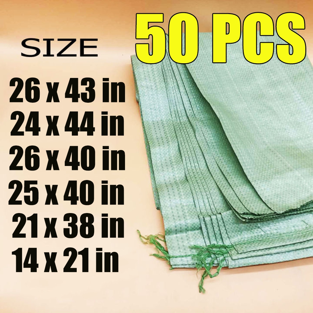 50PCS sako ng palay 50kg empty SAKO REAPER FOR PALAY/RICE/FEEDS/ICE ...