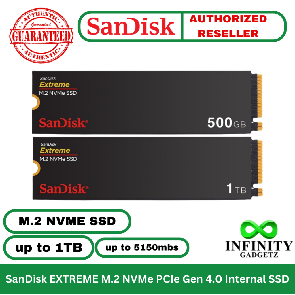 SanDisk EXTREME M.2 NVMe PCIe Gen 4.0 Internal SSD | Shopee Philippines
