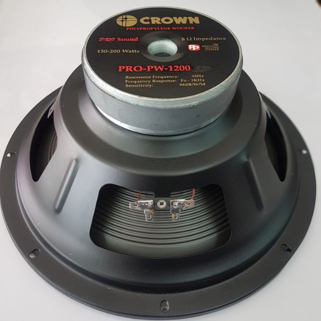 Crown PRO-PW-1200 12" 200w 8ohms Professional Woofer | Shopee Philippines