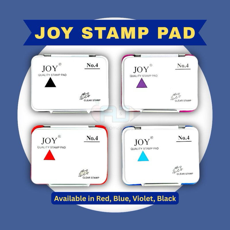 Joy Stamp Pad #1, #2, #3 #4 (Violet, Black, Blue, Red) | Shopee Philippines