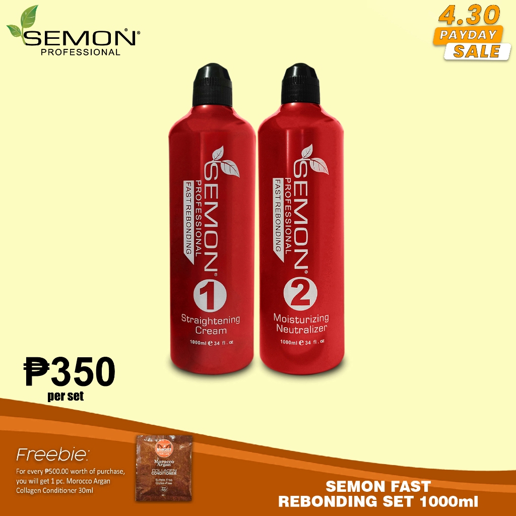 Semon Fast Rebonding Set 1000ml For Resistant or Virgin Hair | Shopee ...