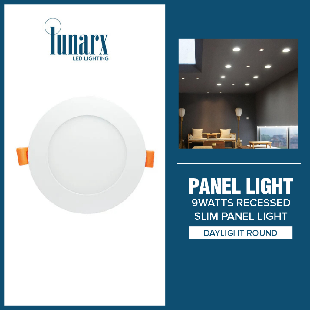Lunarx Recessed Round Slim Panel Light Pinlight Spotlight 9 Wattage ...