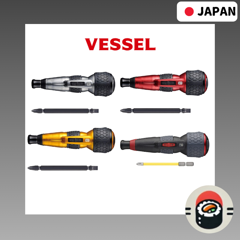 VESSEL Electric Ball Grip Screwdriver Plus 3-Step Switching Mode with 1 ...