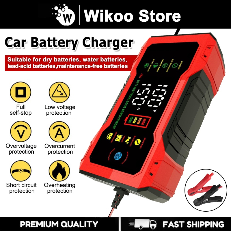 Full Automatic Car Battery Charger 12V10A Digital LCD Display ...