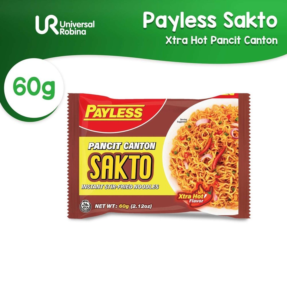 PAYLESS SAKTO PANCIT CANTON XTRA HOT (60grams) | Shopee Philippines