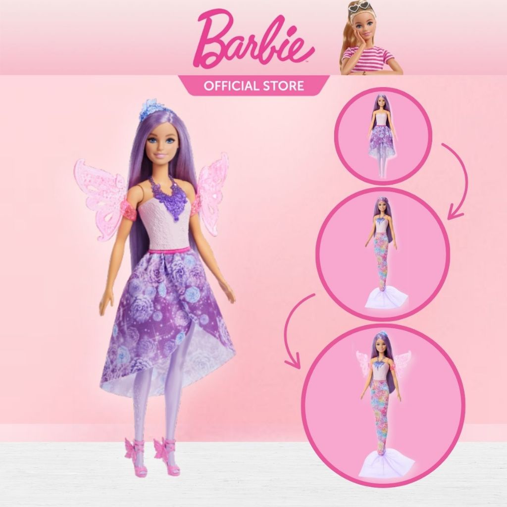 Barbie Fantasy Fashion Doll Pack with Clothes & Accessories Including ...