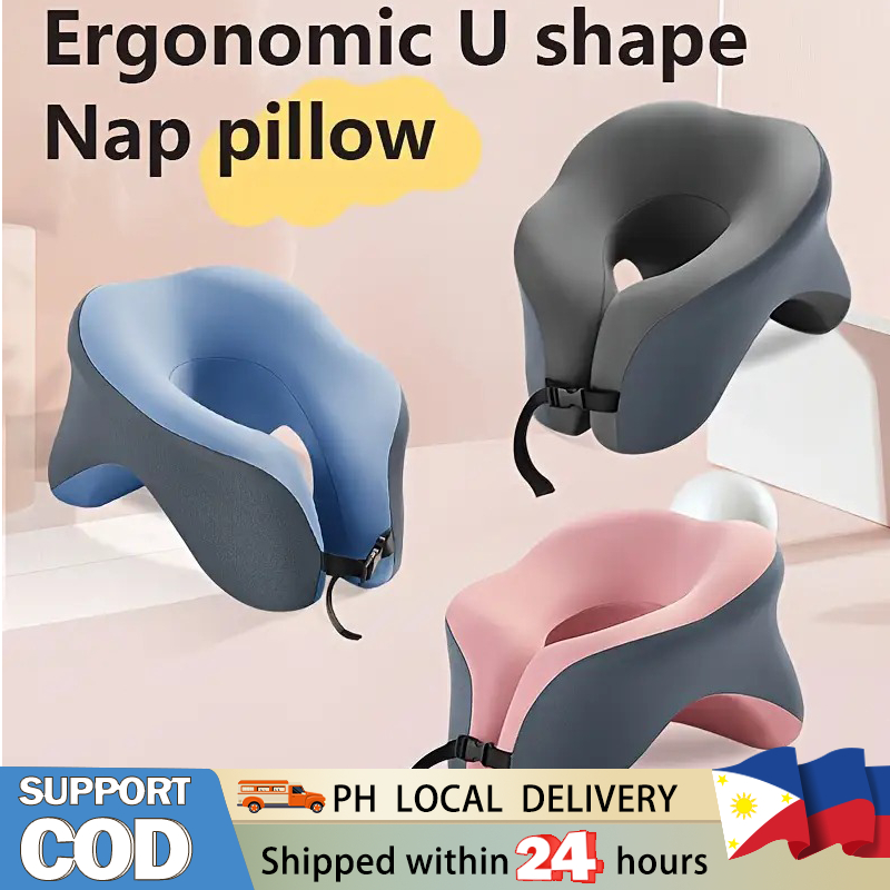 1pc Ergonomic U-Shaped Nap Pillow –, Portable & Machine Washable ...