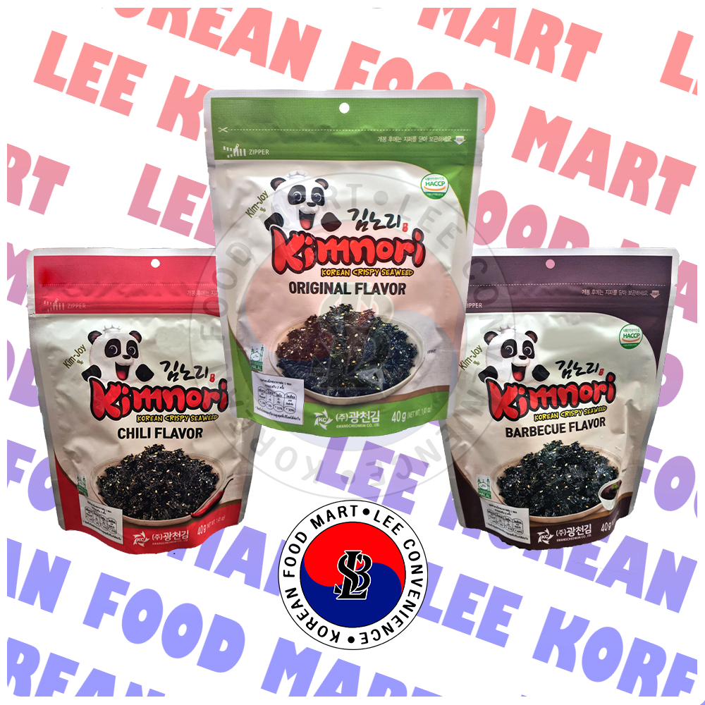KIMNORI CRISPY SEAWEED 40G 1PCS 3 flavors (ORIGINAL , CHILI , BARBEQUE ...