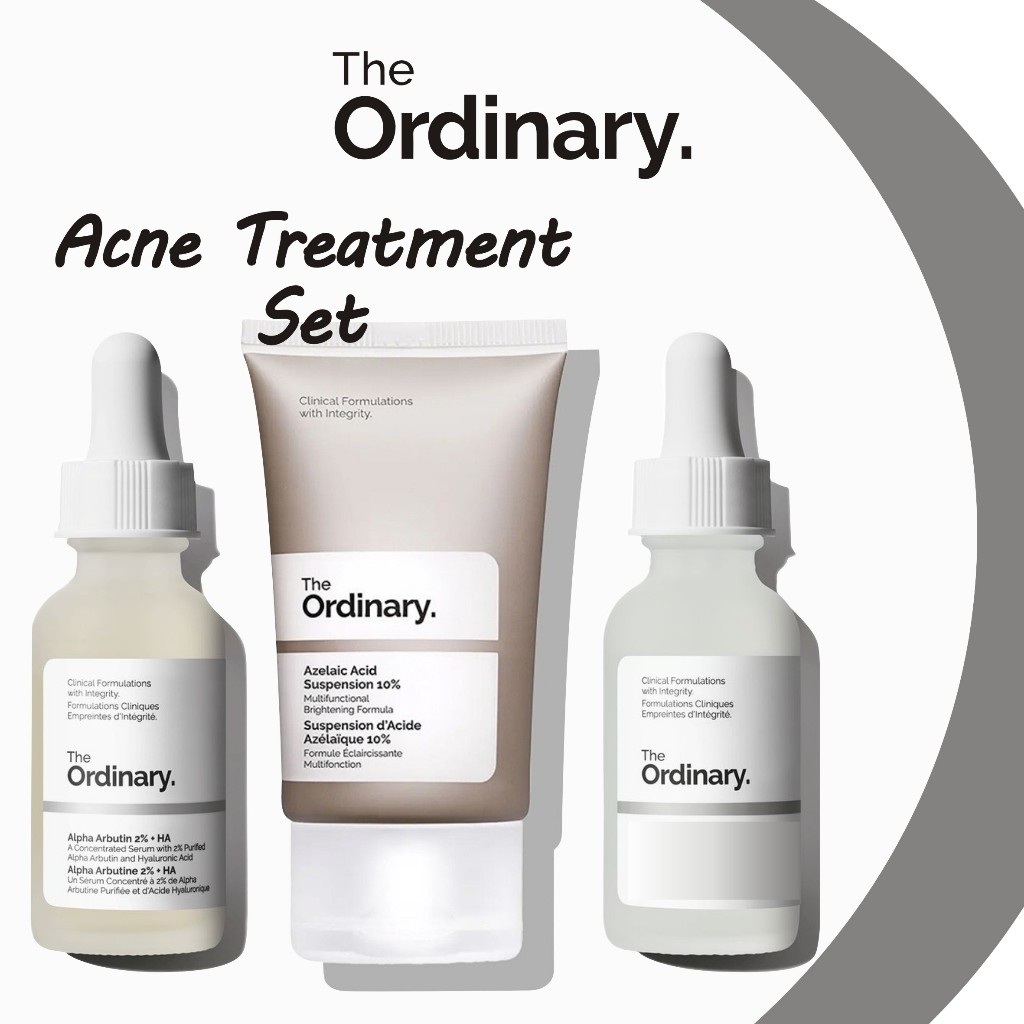 The Ordinary Acne Treatment Set Niacinamide Serum / Azelaic Acid ...