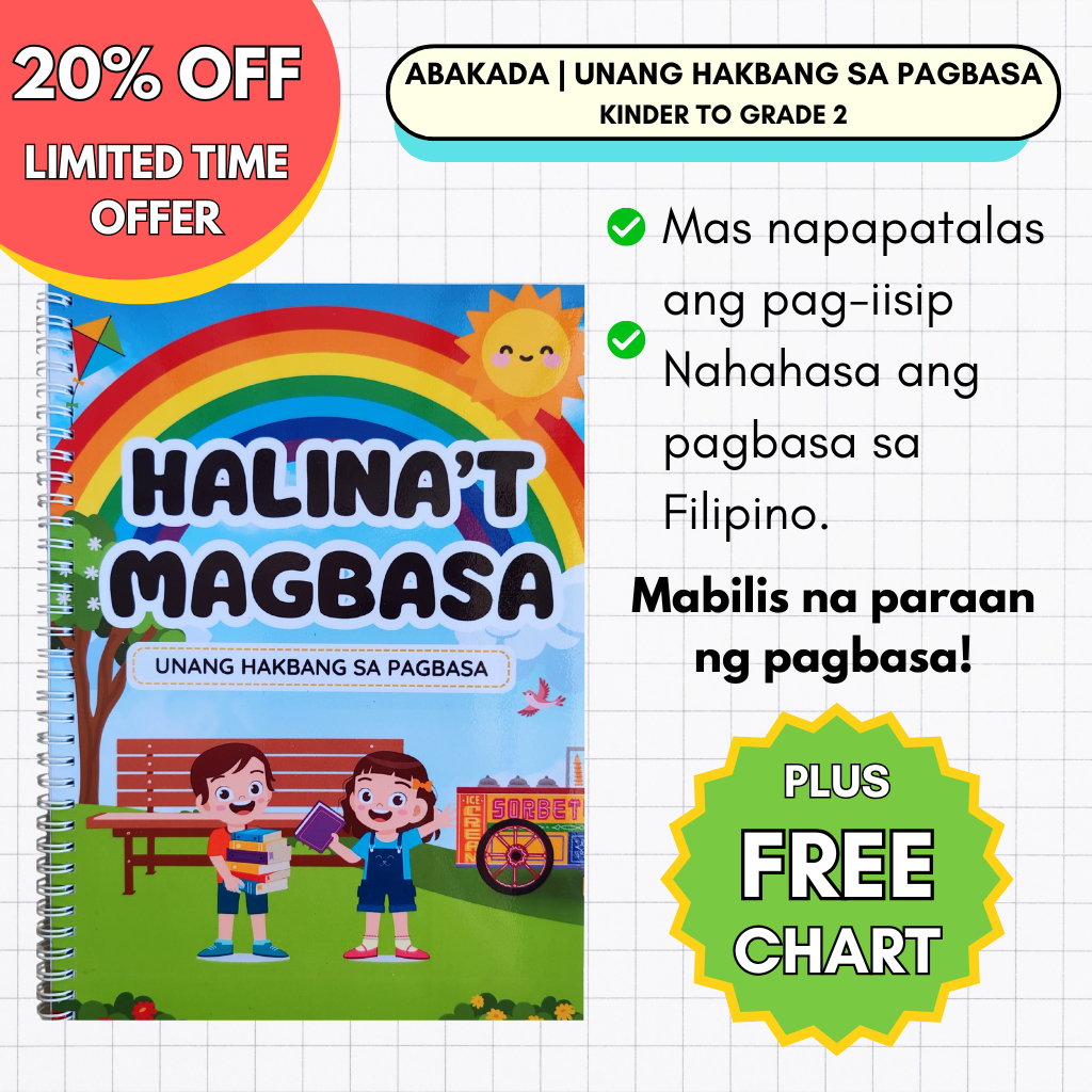 ABAKADA BOOK WITH FREE ABAKADA CHART | MABILIS NA PARAAN NG PAGBASA ...