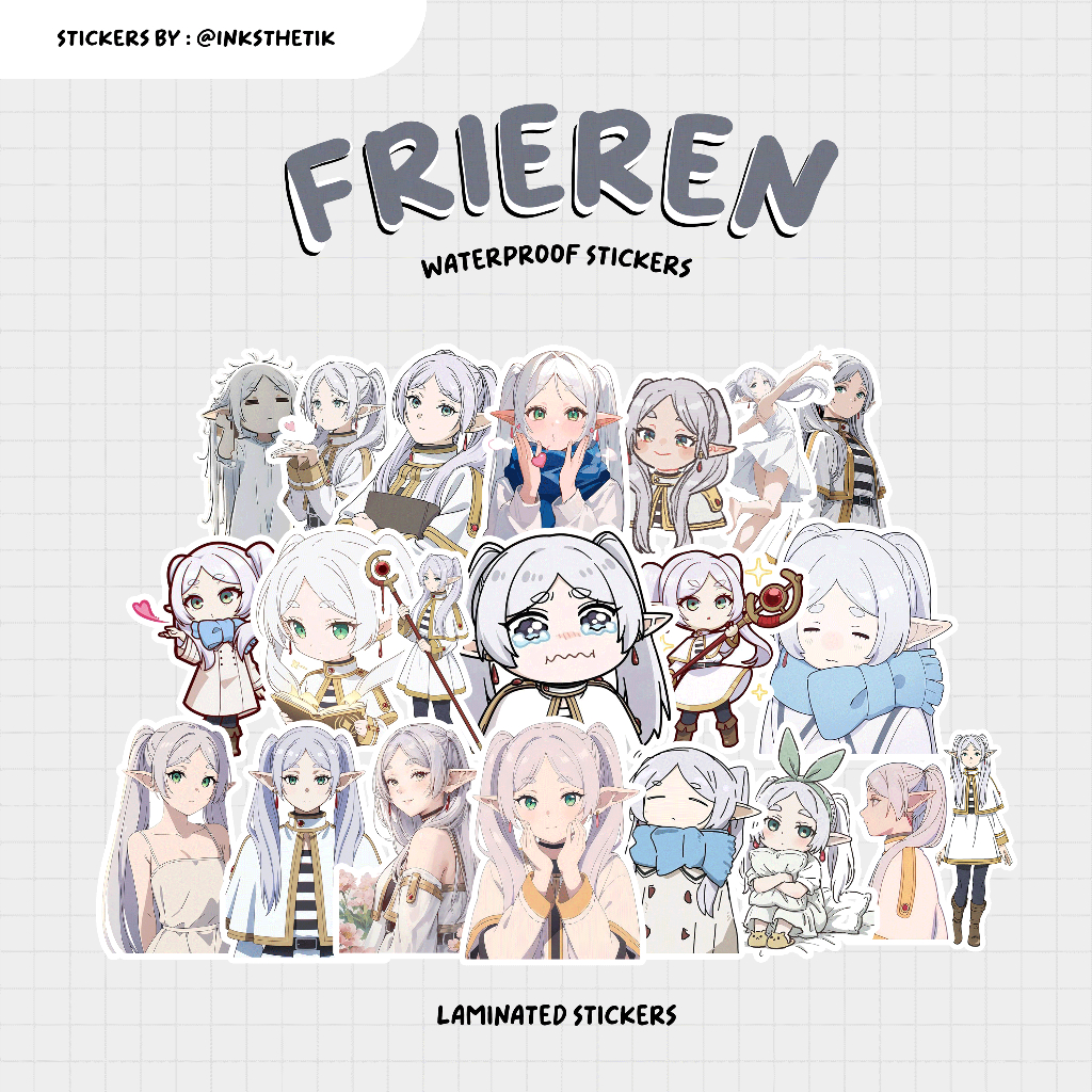 Frieren | 21 pcs. | Waterproof anime Stickers | Shopee Philippines