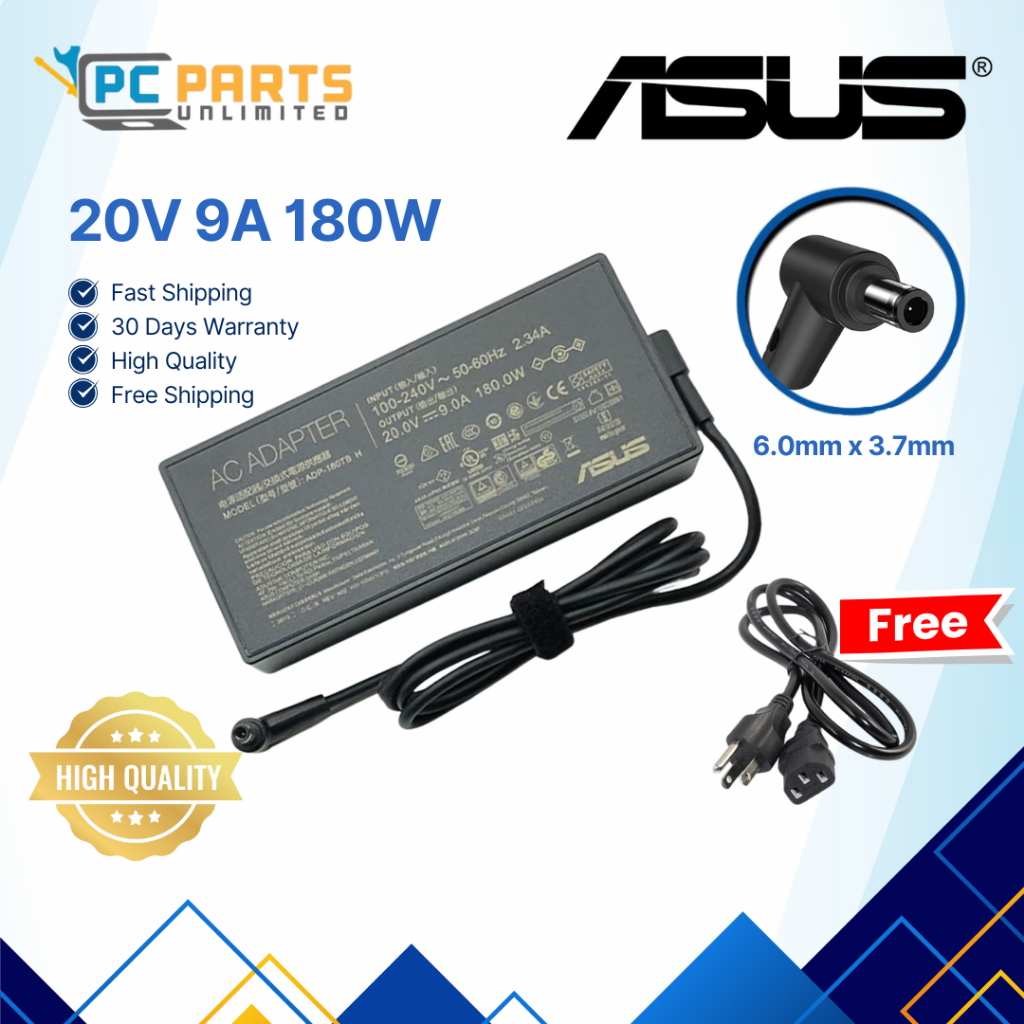 Asus Laptop Charger 20V 9A ROG Zephyrus GA502DU GA502D GA502 GA502IU ...