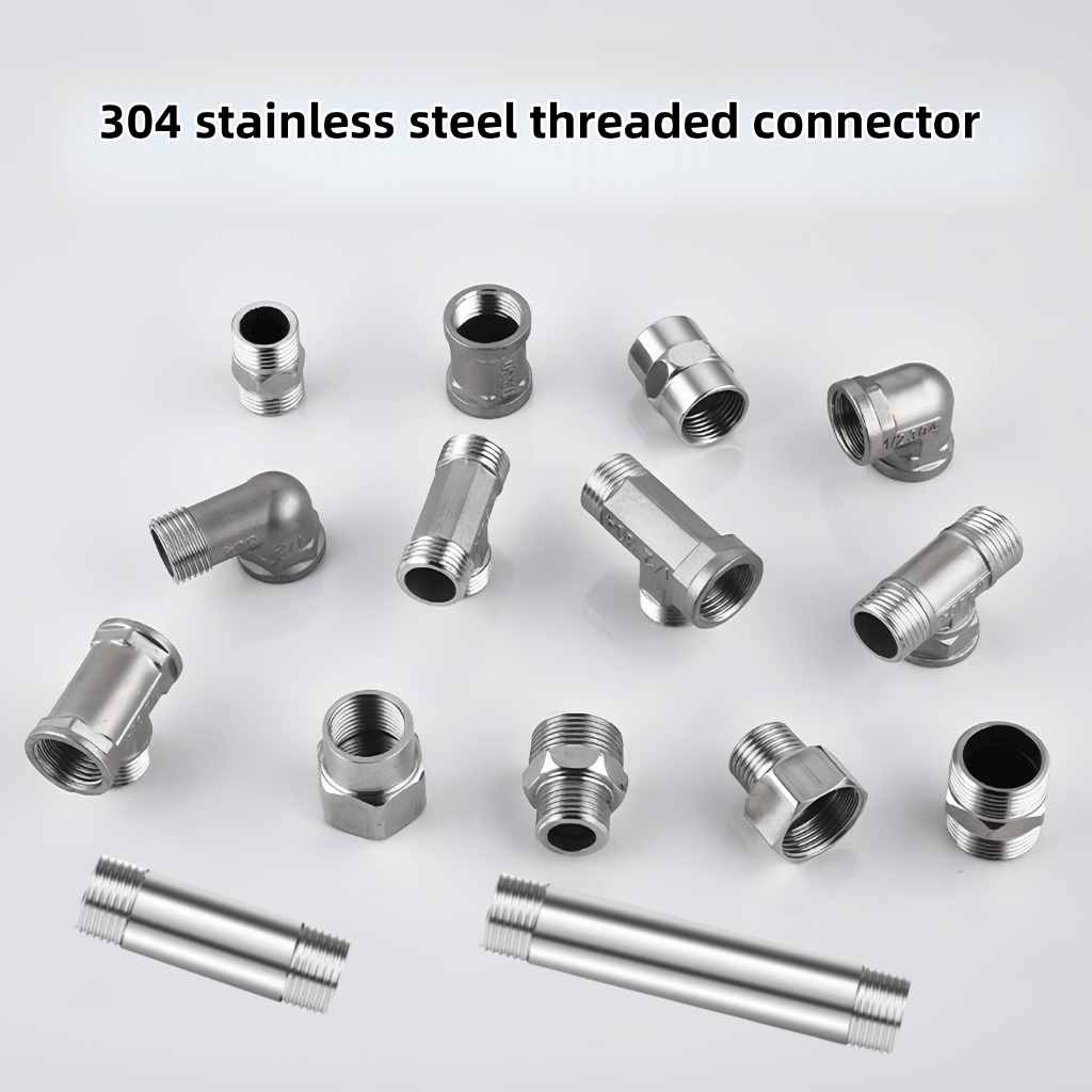 Multiple 304 stainless steel pipe fittings, faucet adapter, G1/2“/G3/4 ...