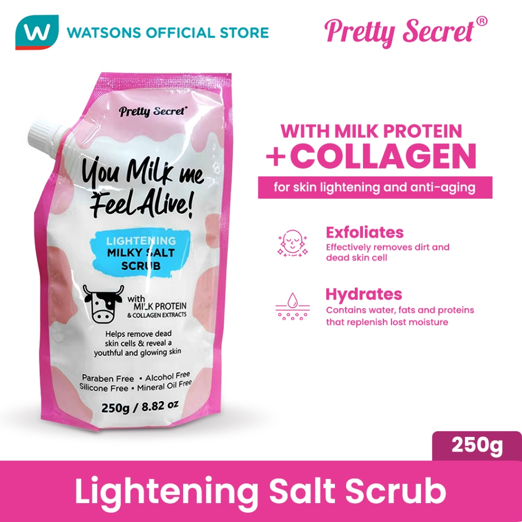 PRETTY SECRET Lightening Milky Salt Scrub 250g 8.82oz | Shopee Philippines
