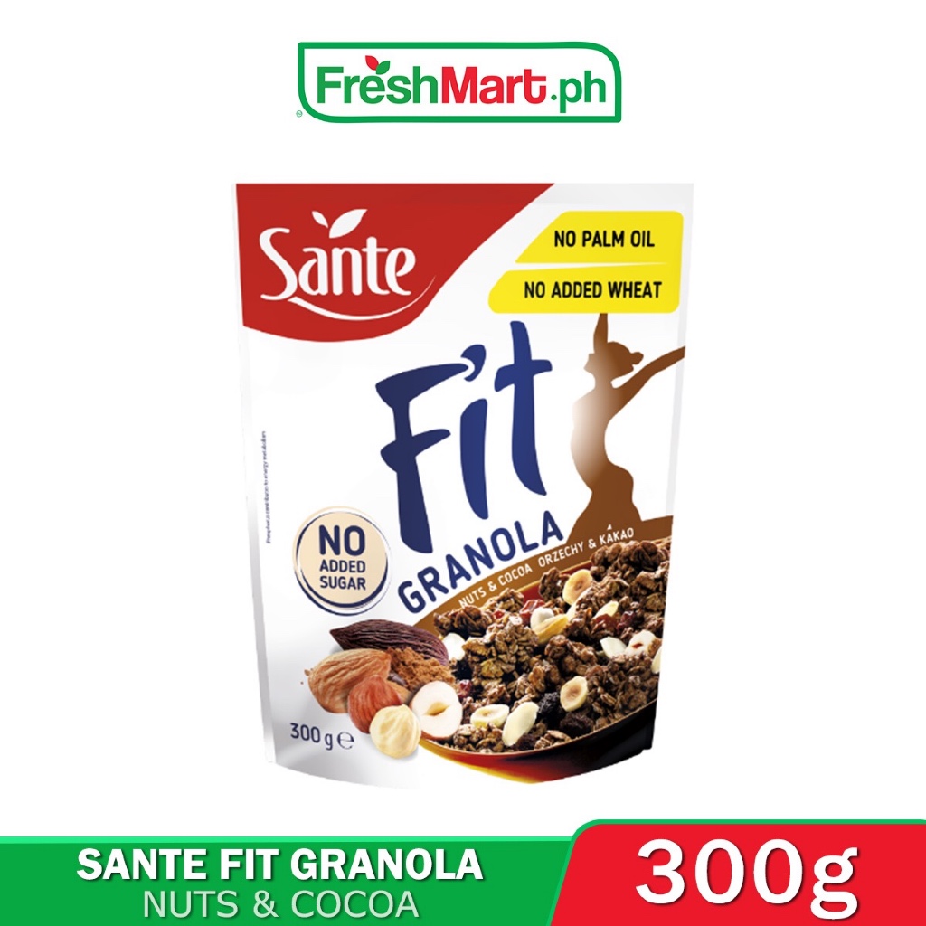 Sante Fit Granola Strawberry & Raspberry 300g No added Sugar | Shopee ...
