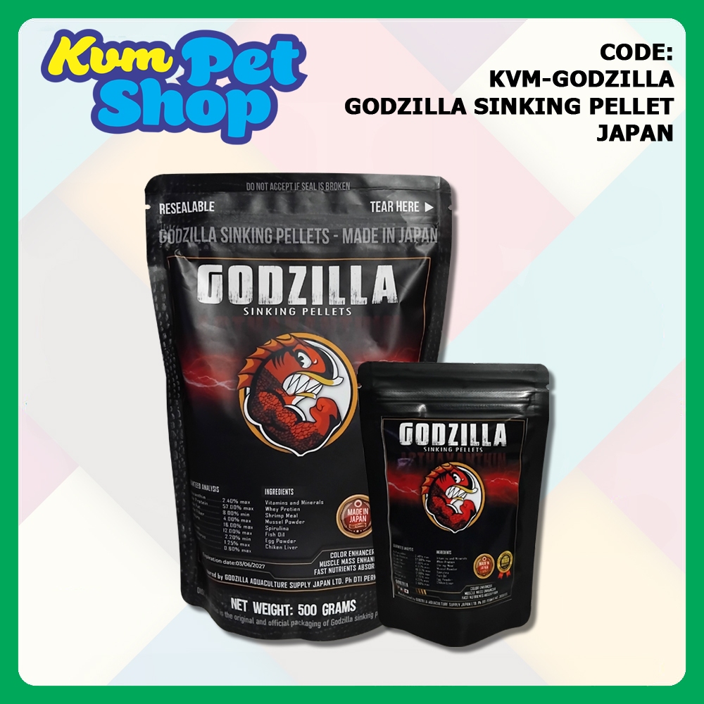 Godzilla Sinking Pellet Japan 100g Color and Muscle Mass Enhancer Rapid ...