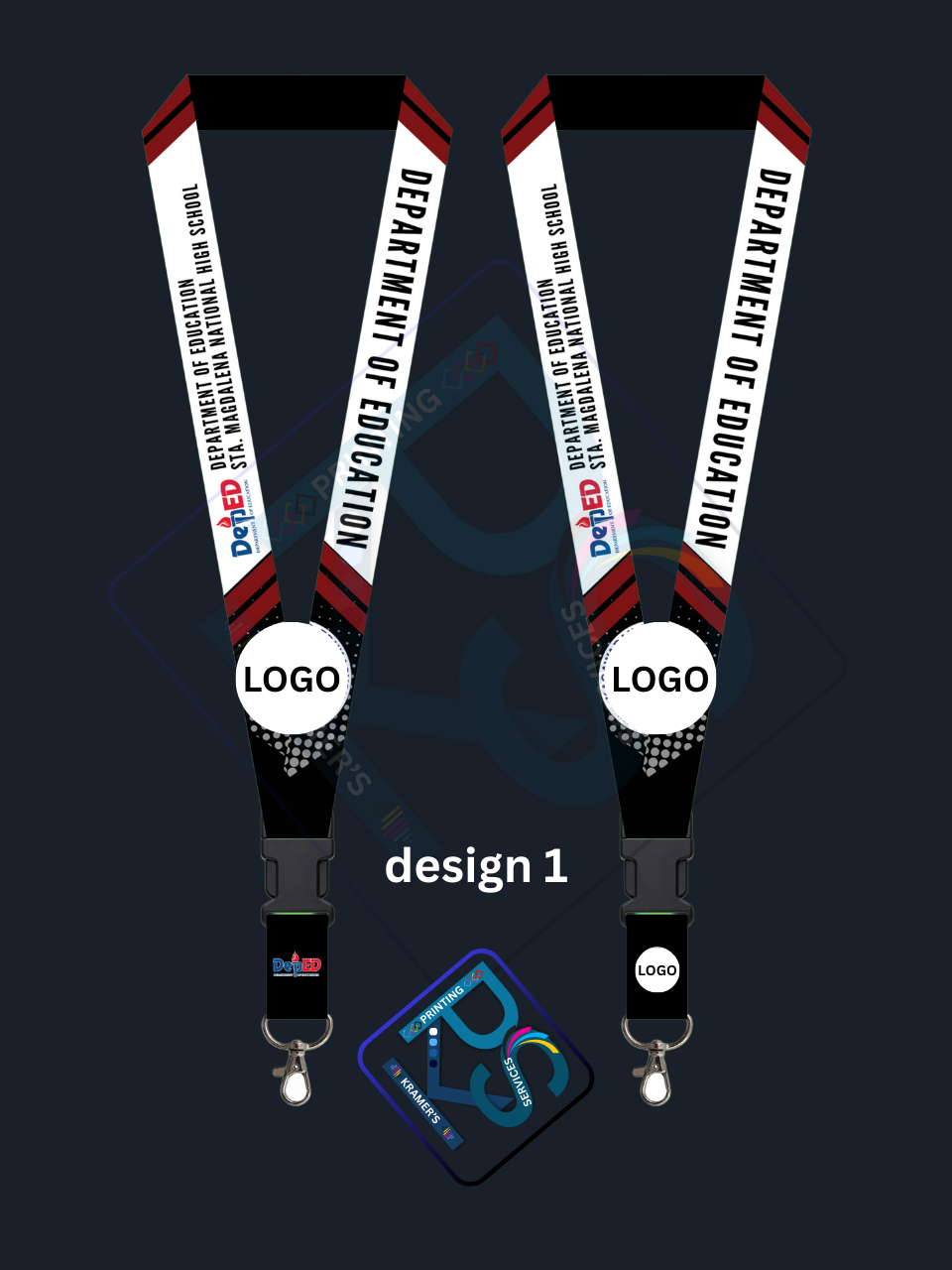 Customizable ID LANYARD DEPED/SCHOOL/COMPANY/JOB/OFFICE ID LACE36 ...