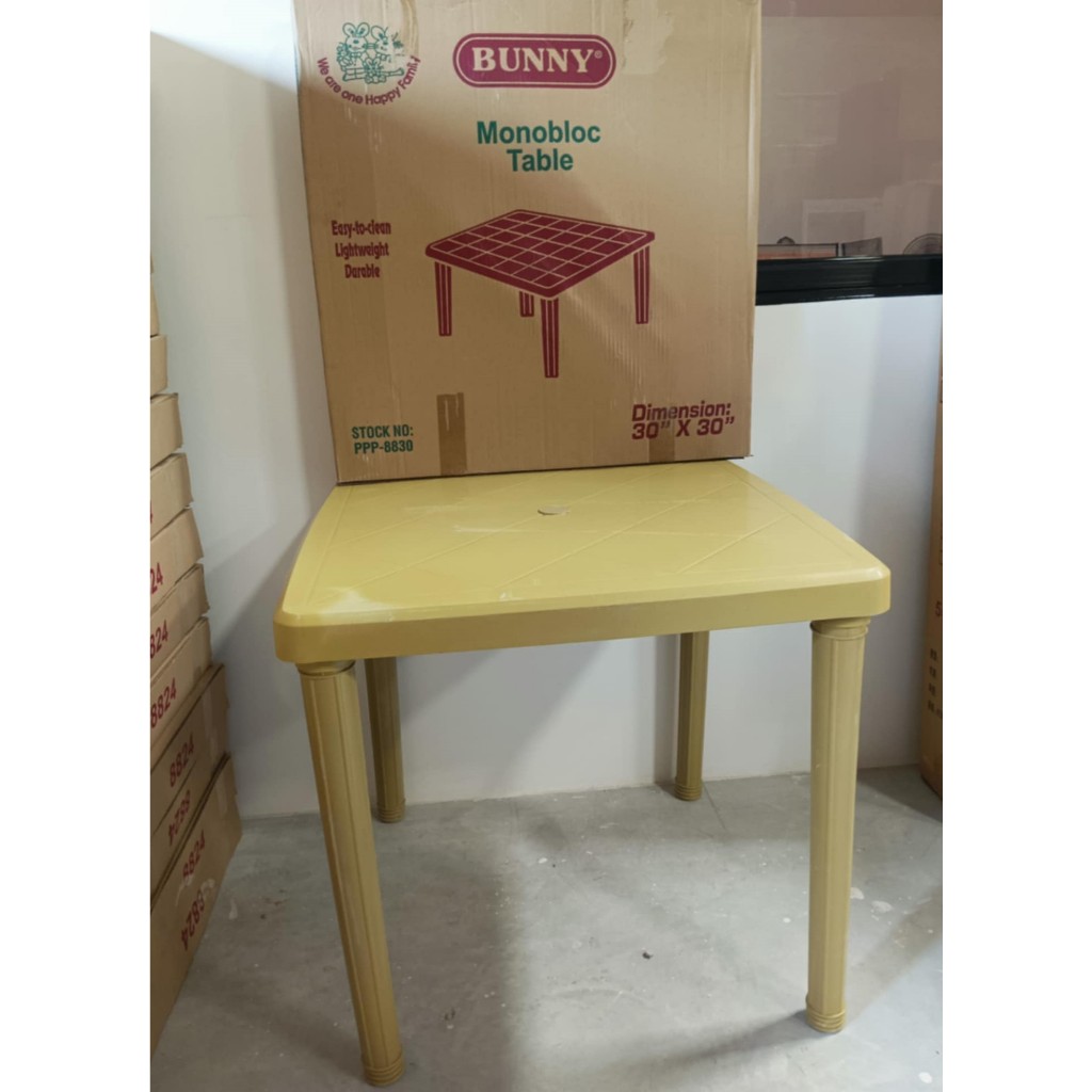MONOBLOCK TABLE (PPP-8830) BUNNY 30"X30" SQUARE MONOBLOCK TABLE ...
