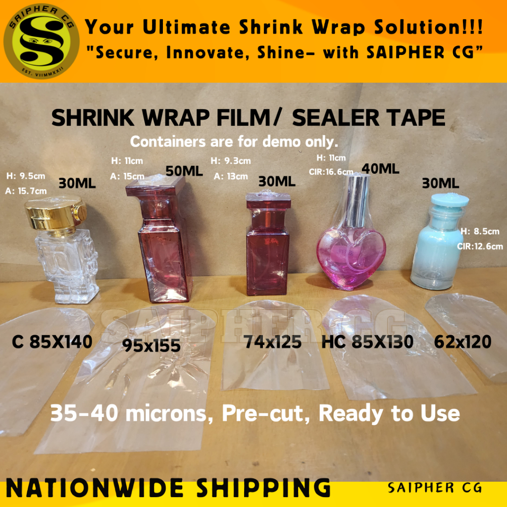 200pcs Shrink Wrap Plastic Packaging /Shrinkable Plastic Sealer Tape ...