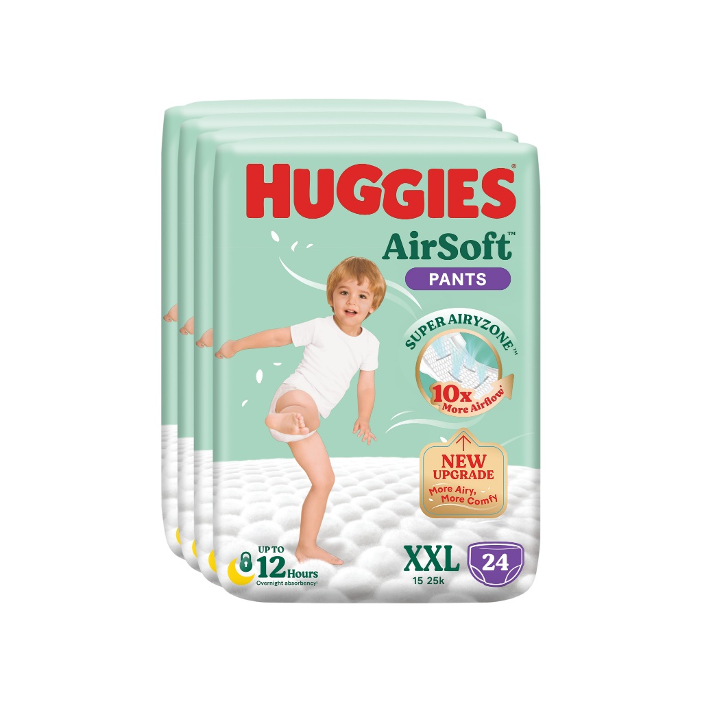 Huggies AirSoft Pants XXL - 24 pcs x 4 packs(96 pcs) | Shopee Philippines