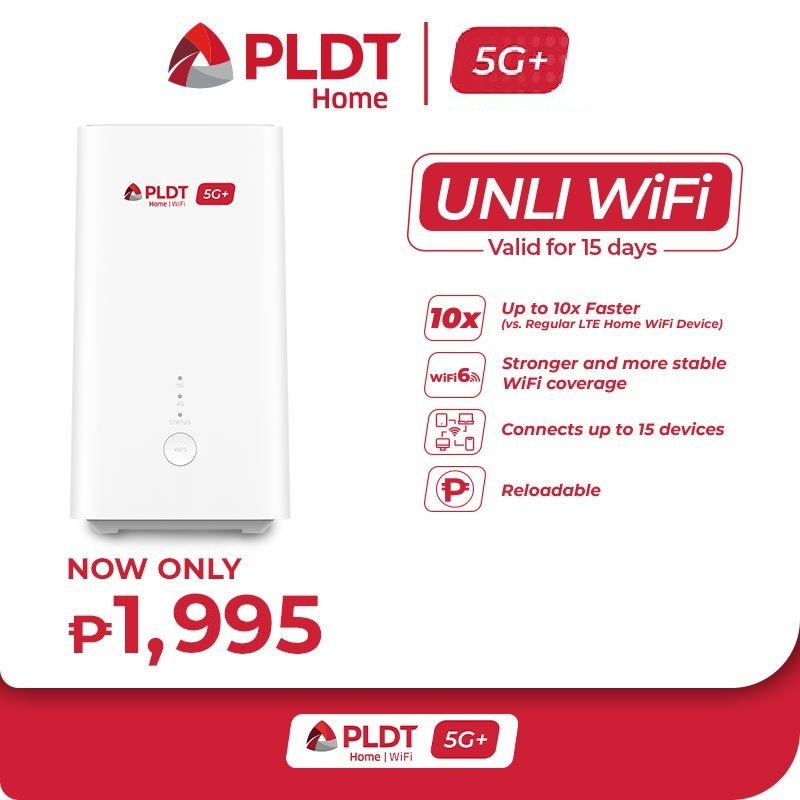 PLDT Home WiFi 5G+ WITH UNLI DATA FOR 15 DAYS (H153-381 / H155-382 ...